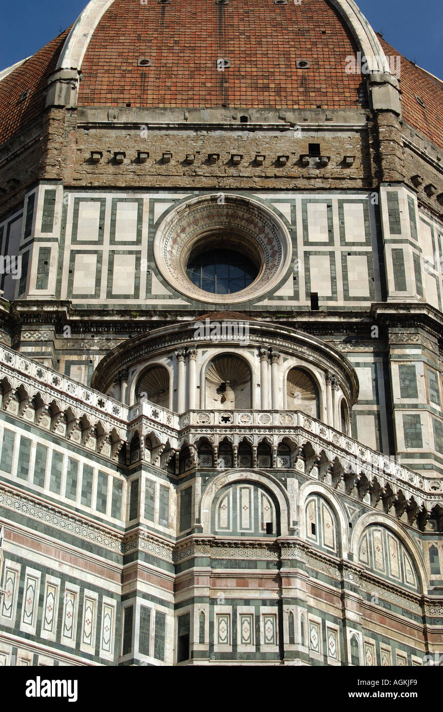 Dome and facade of Cattedrale di Santa Maria del Fiore Duomo Florence ...