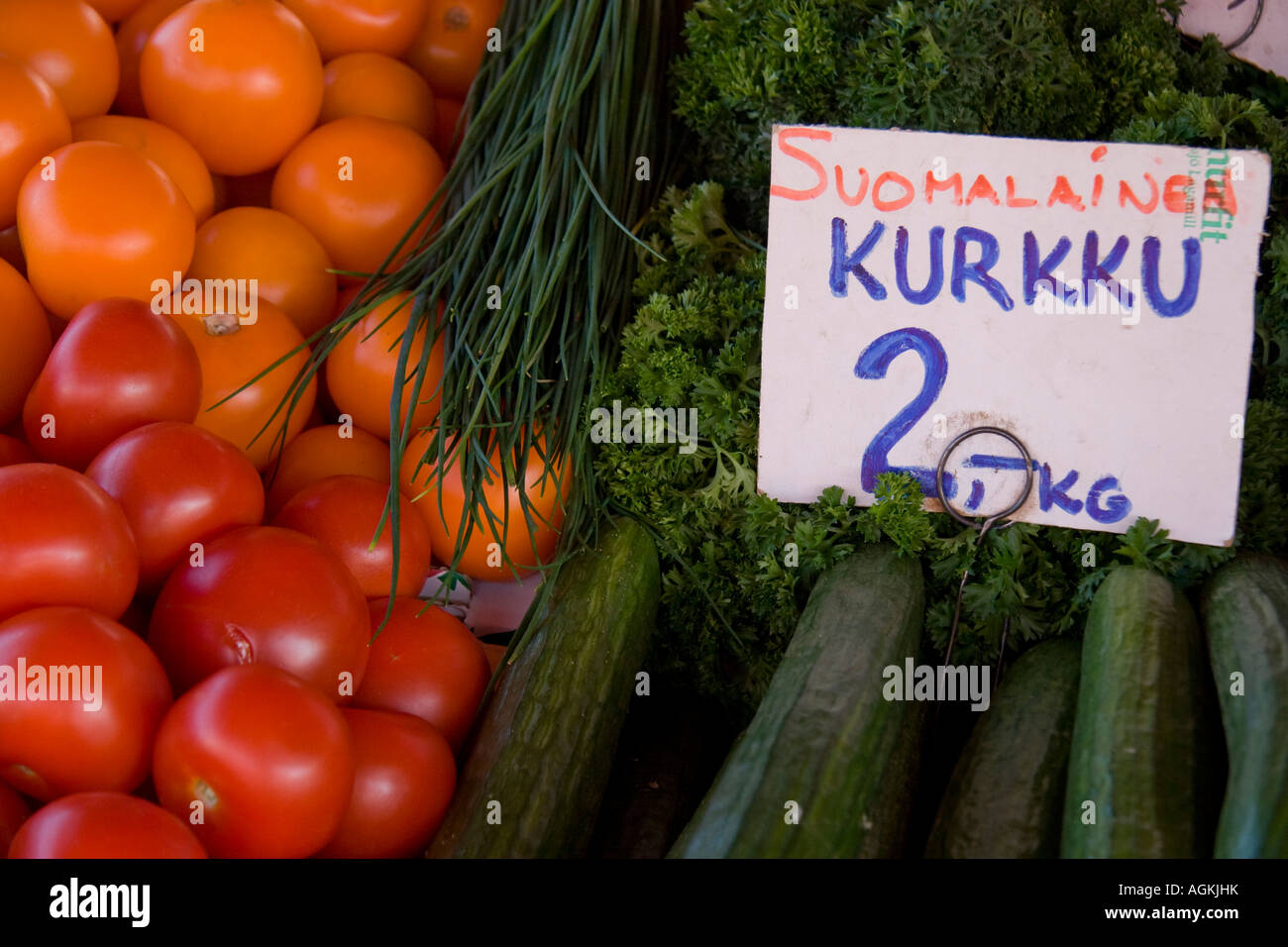 Europe, Finland, Helsinki. Produce at an outdoor market Stock Photo - Alamy