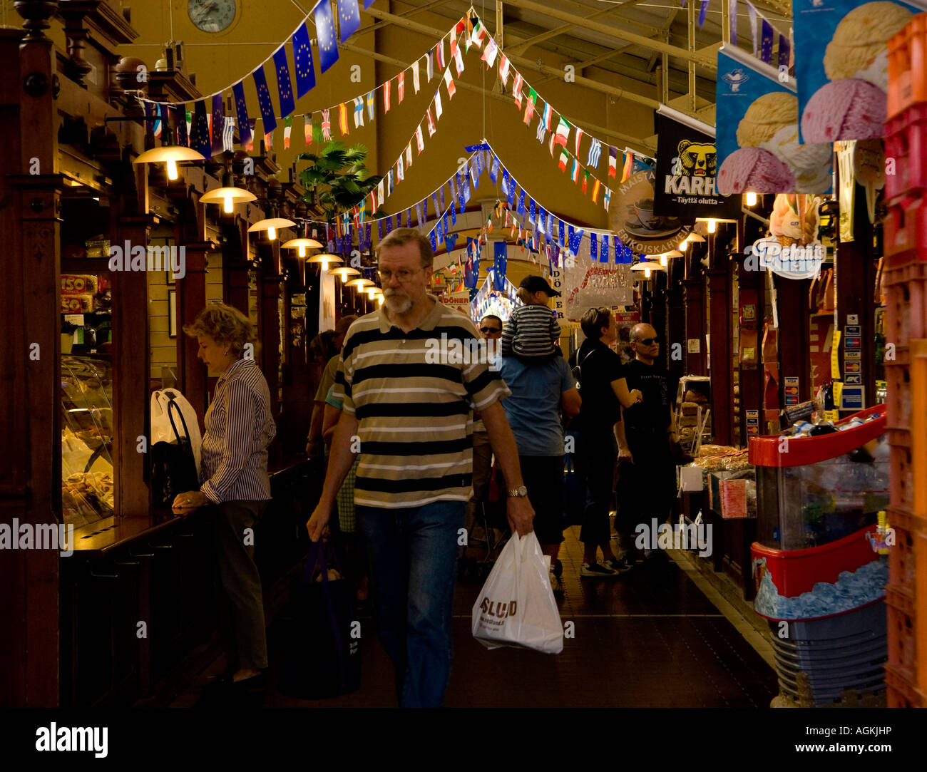 Europe, Finland, Helsinki. Indoor scene at Market Hall Stock Photo - Alamy