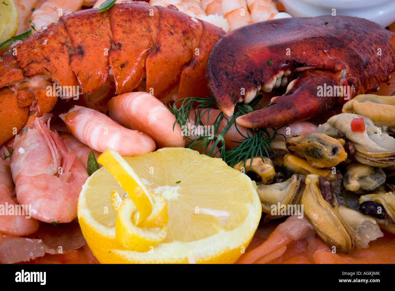 Selection of seafood Stock Photo - Alamy