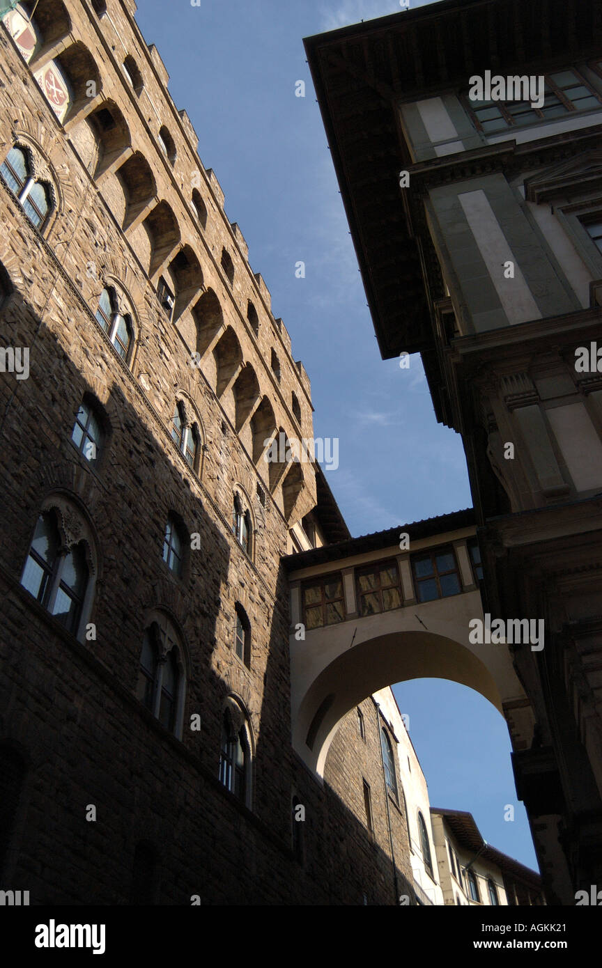 View of arch attached to Palazzo Vecchio Florence Italy Stock Photo - Alamy