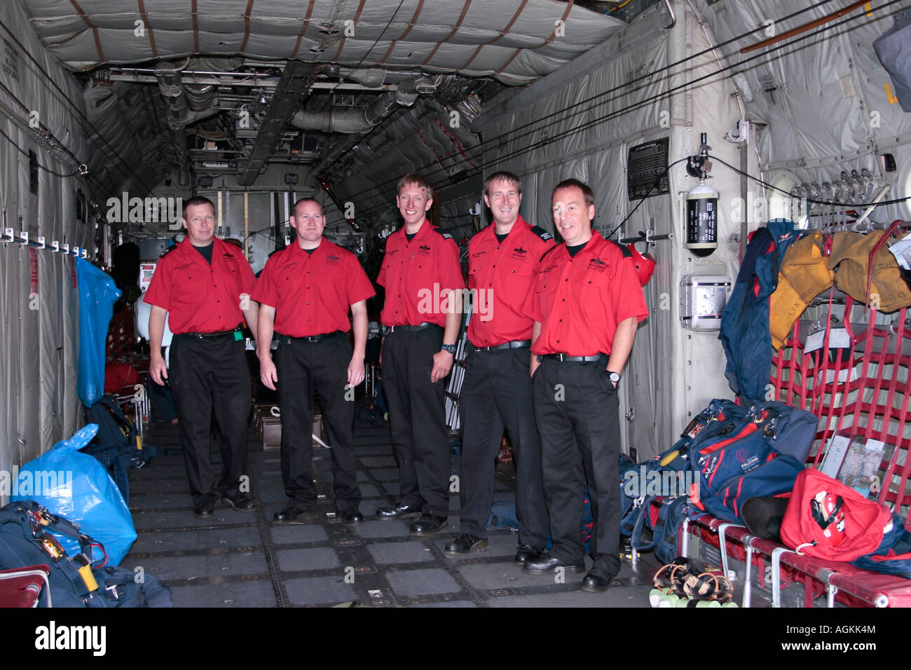 Shoreham Airport fire crew standing inside Hercules aircraft at ...