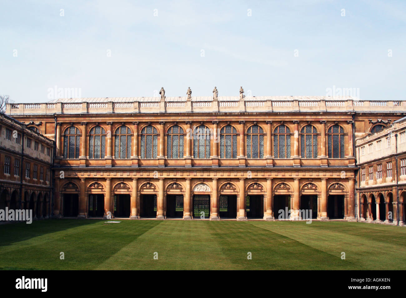 The Wren Library in Nevile's Court at Trinity College Cambridge UK ...