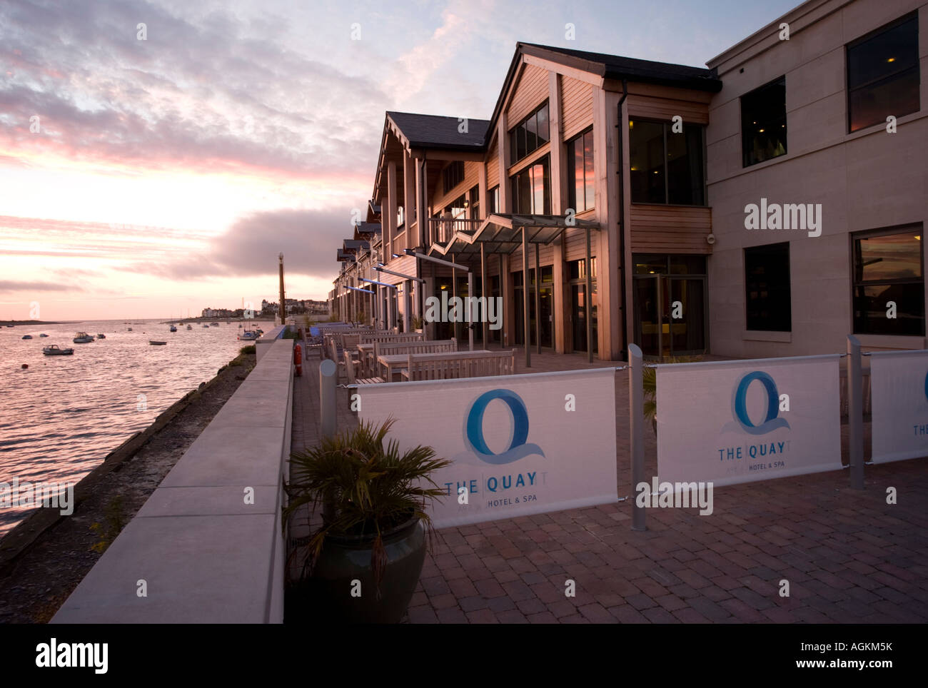 The Quay luxury hotel Deganwy Conwy North wales summer evening Stock ...