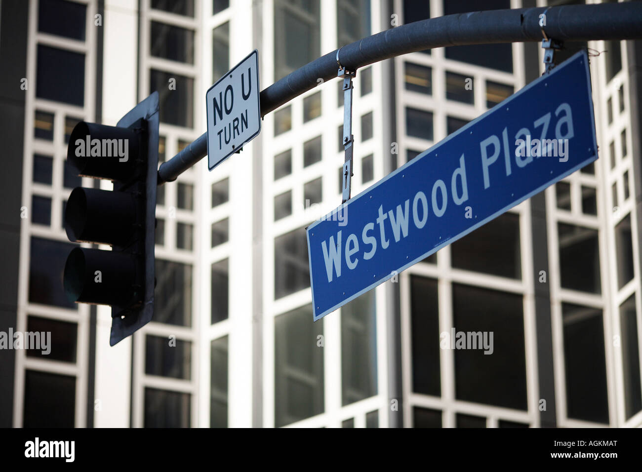 Westwood Plaza Street Sign UCLA Campus, West Los Angeles, California ...