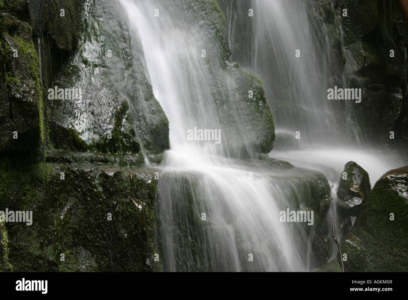 Small waterfalls in Santo Lake, Pievepelago, Italy Stock Photo - Alamy