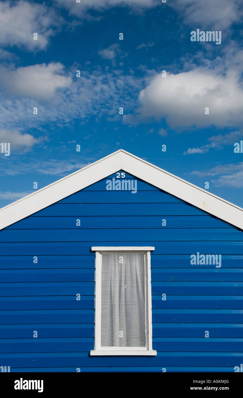Southwold Blue Beach Hut Stock Photo - Alamy
