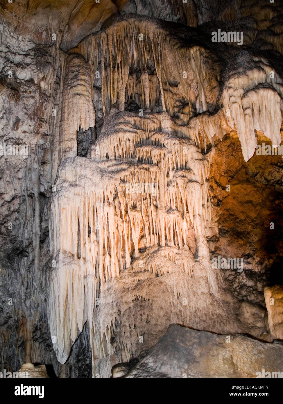 Limestone formations inside the Jenolan Caves Blue Mountains Australia ...
