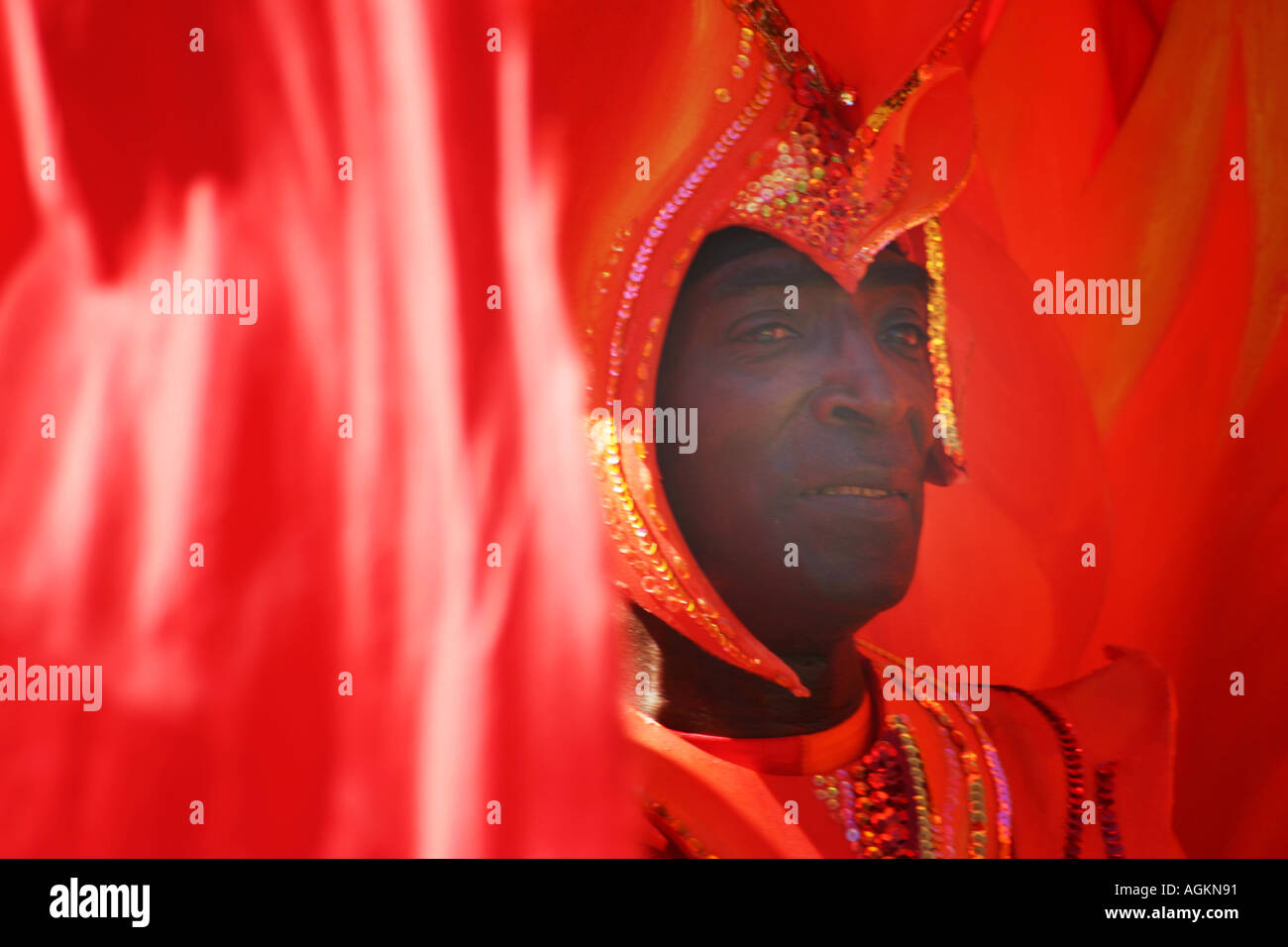 Caribbean Carnival man wearing colorful costume leicester england Stock ...