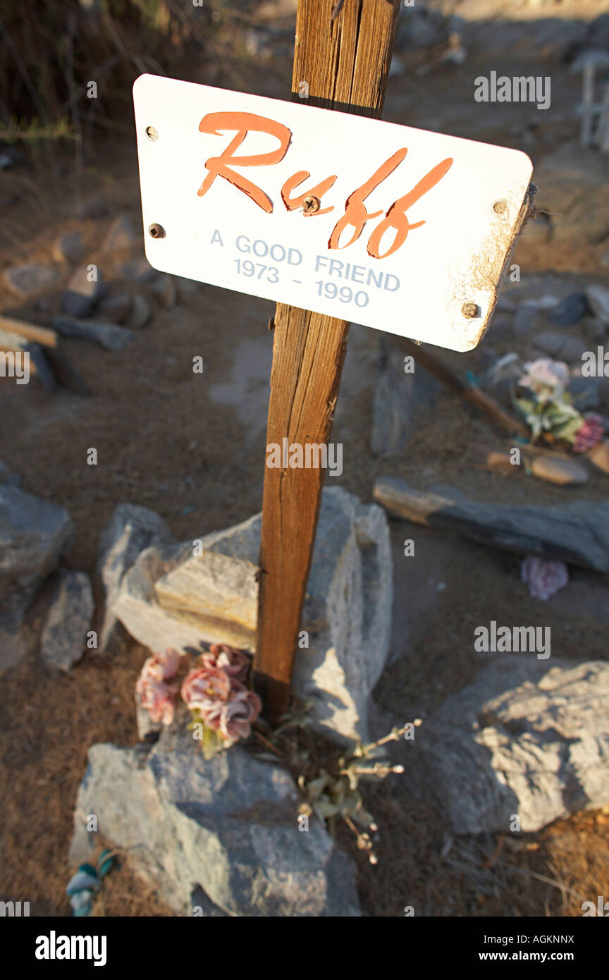 Pet Cemetery near the Sleepy Hollow trailer park on the Quechan Indian ...