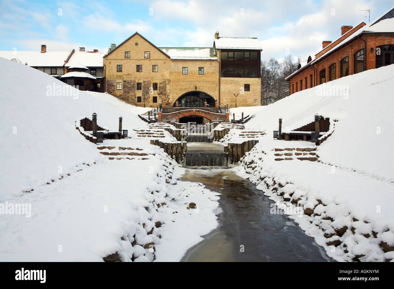 Waterfalls Belmontas Park Vilnius Lithuania Stock Photo - Alamy