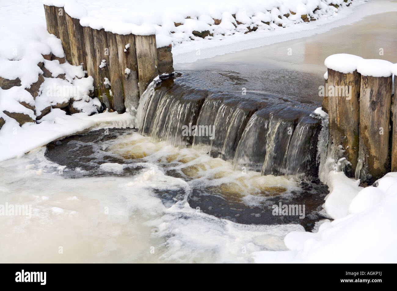 Small waterfall Belmontas Park Vilnius Lithuania Stock Photo - Alamy