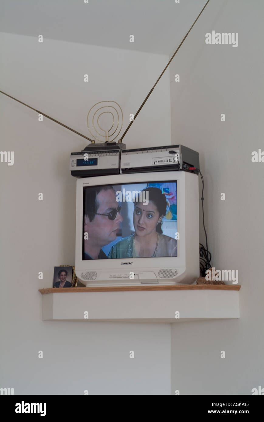 Indian classic drama on white TV portrait view Stock Photo - Alamy