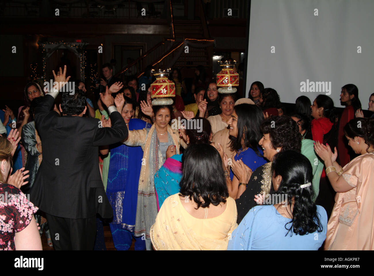 Indian women doing folk dance called Jaggo Stock Photo - Alamy