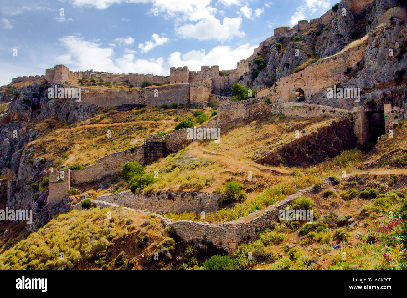 The acrocorinth fortress overlooking the ancient city of Corinth Greece ... The acrocorinth fortress overlooking the ancient city of Corinth Greece ...