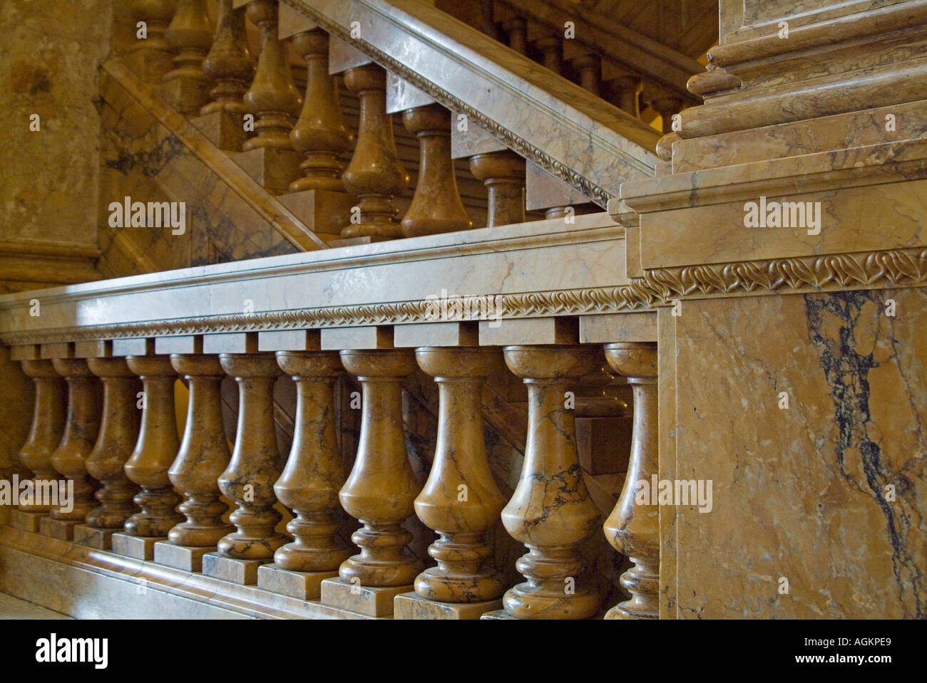 Inside view of magnificent architecture in Milwaukee public library of ...