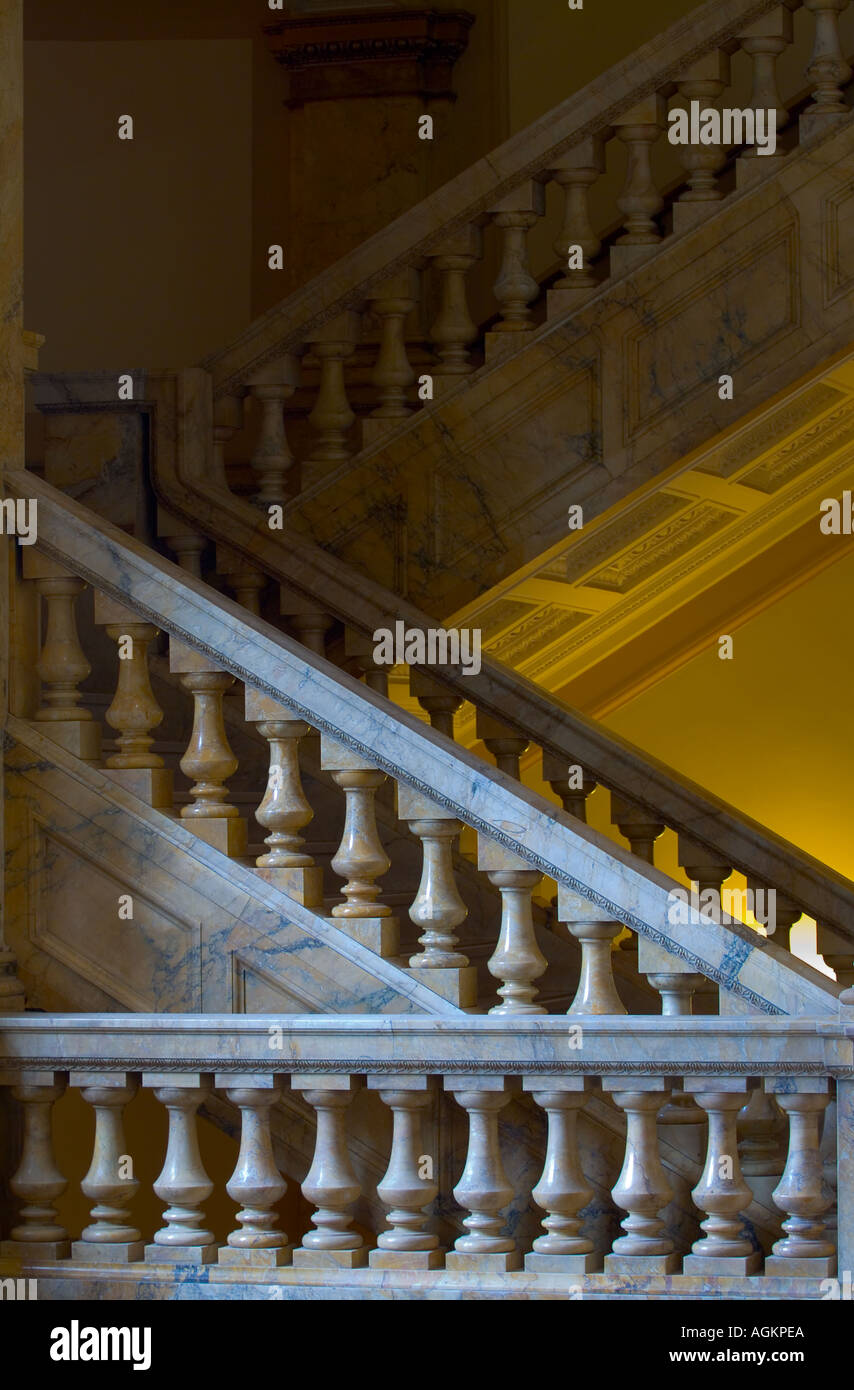 Inside view of magnificent architecture in Milwaukee public library of ...