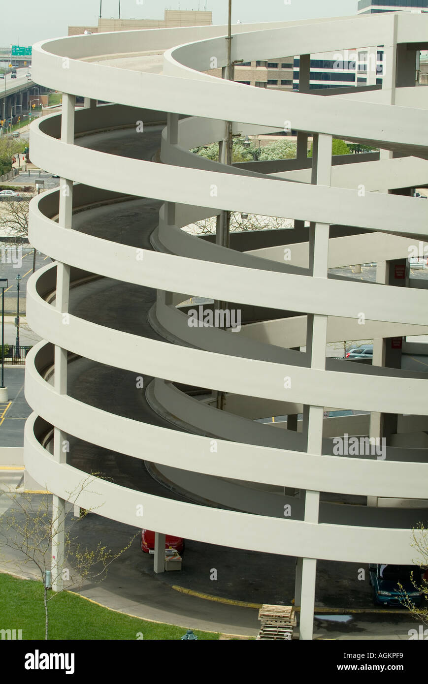 Modern spiral parking lot hi-res stock photography and images - Alamy