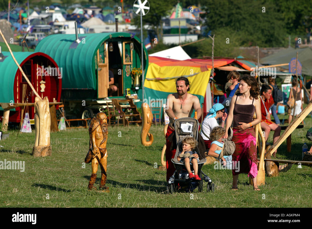The Big Green Gathering festival near Cheddar in Somerset UK Stock ...
