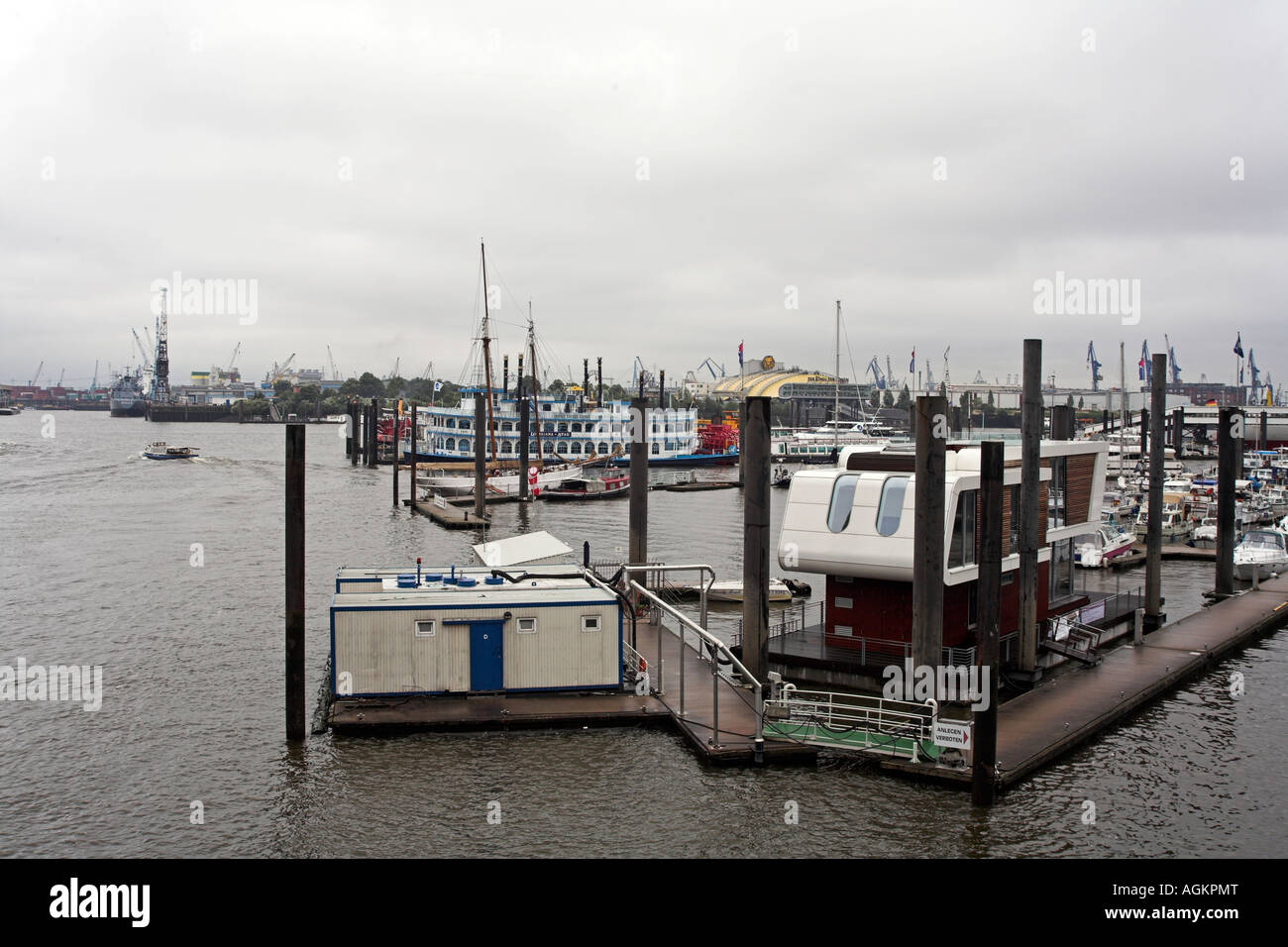 House in a ship on the Hamburg harbour Stock Photo - Alamy