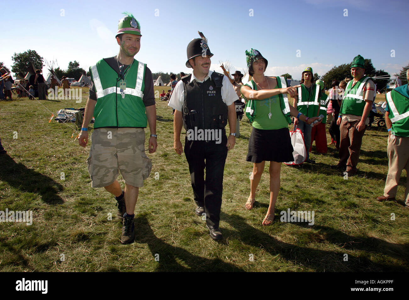 A local policeman with the 'Green Police' at The Big Green Gathering ...