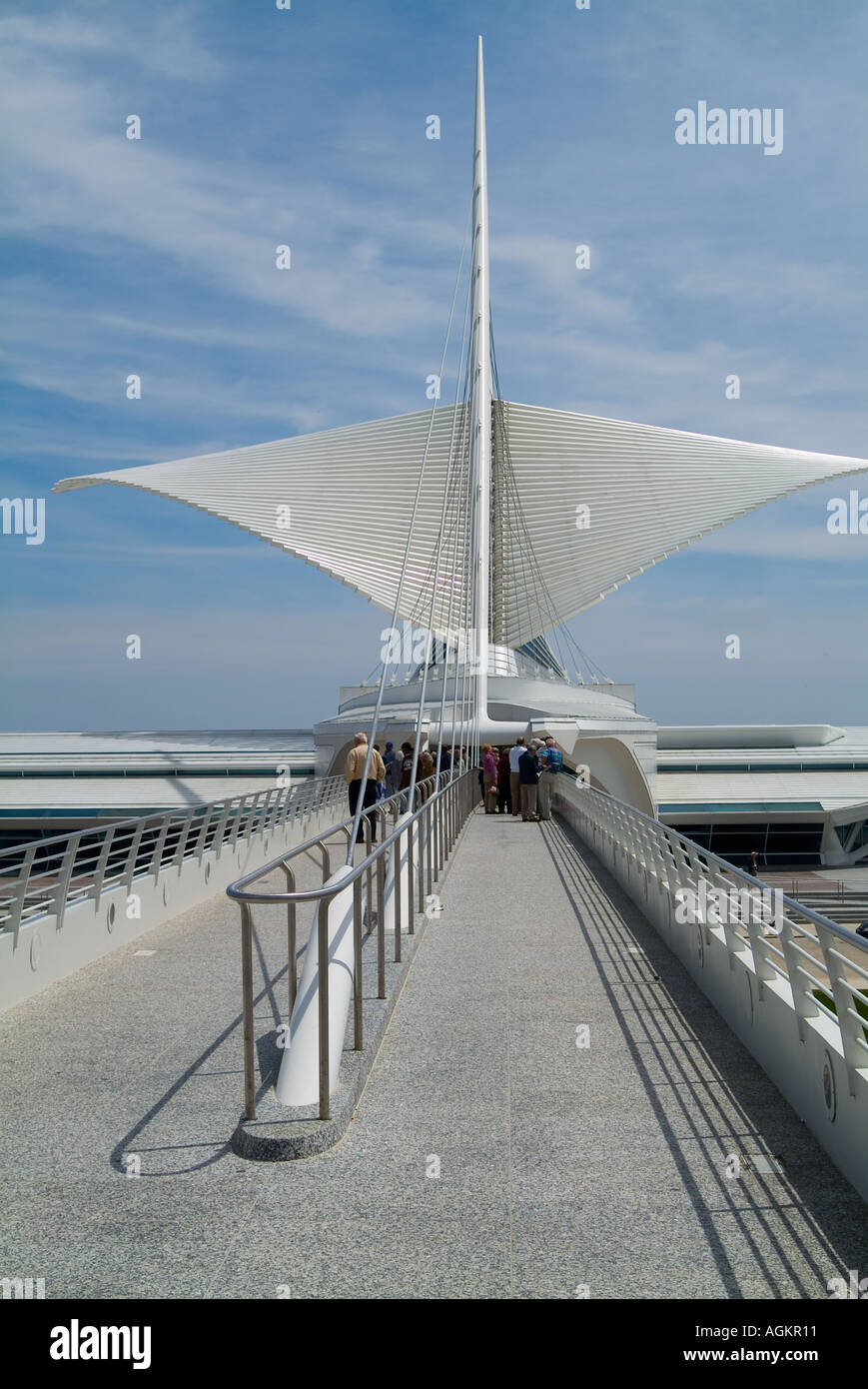 Milwaukee art museum Calatrava wings in semi collapsed position front ...
