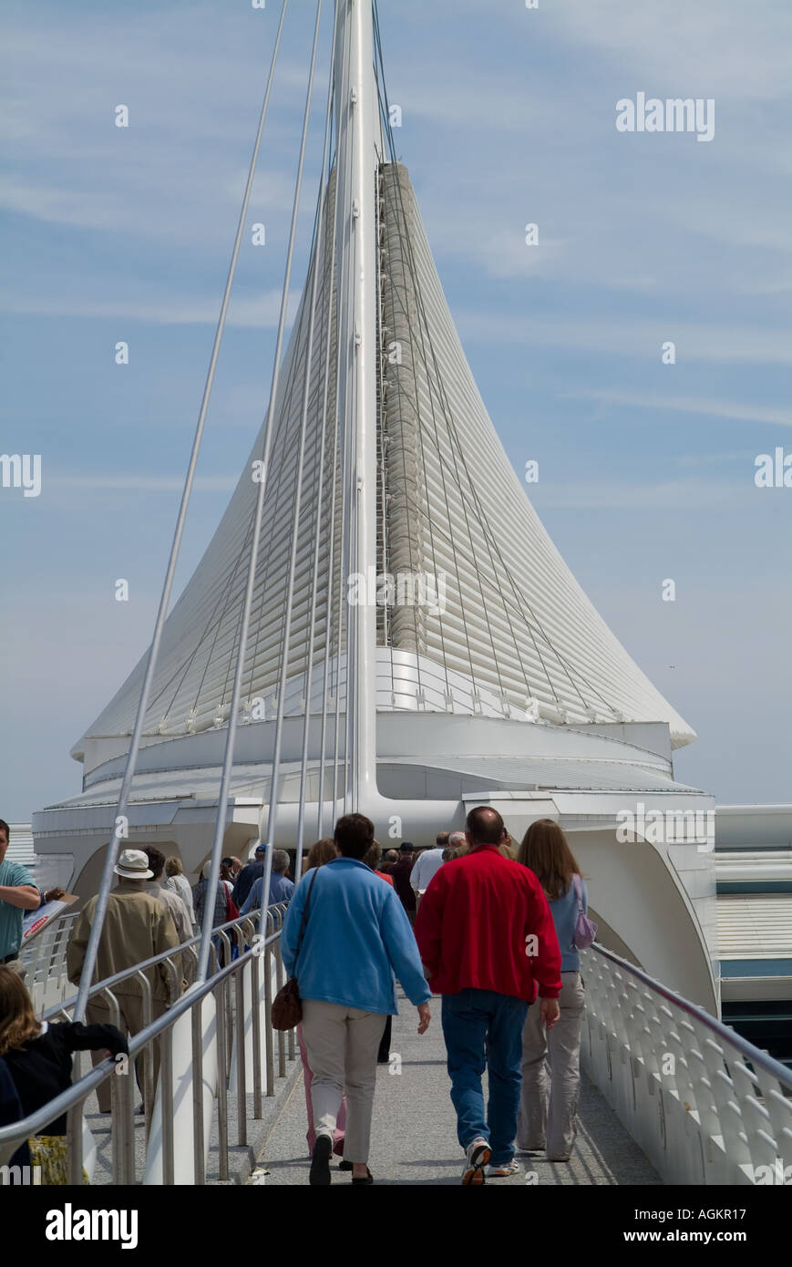 Milwaukee art museum Calatrava wings in collapsed position front view ...
