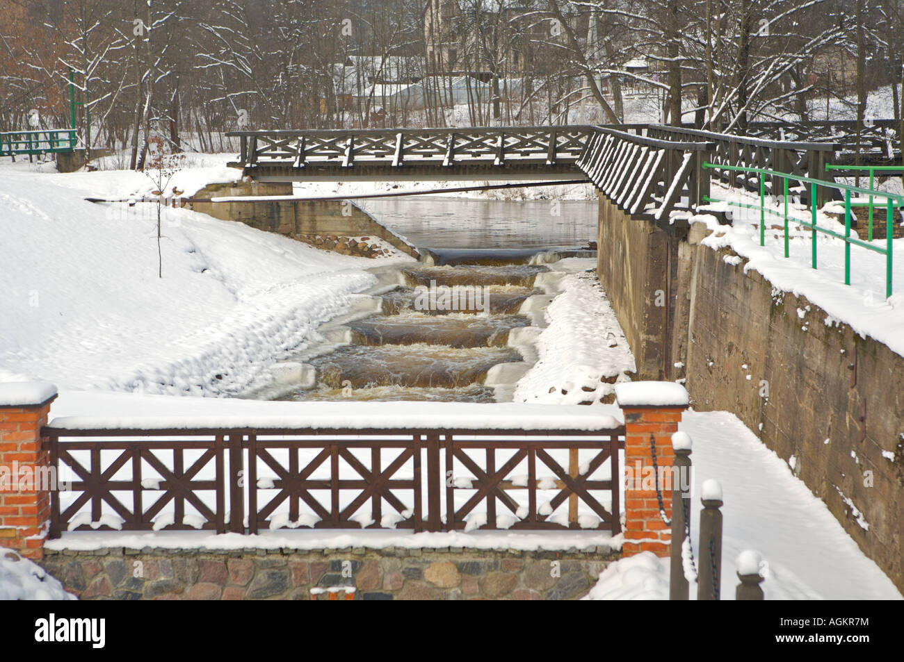 Waterfalls Belmontas Park Vilnius Lithuania Stock Photo - Alamy