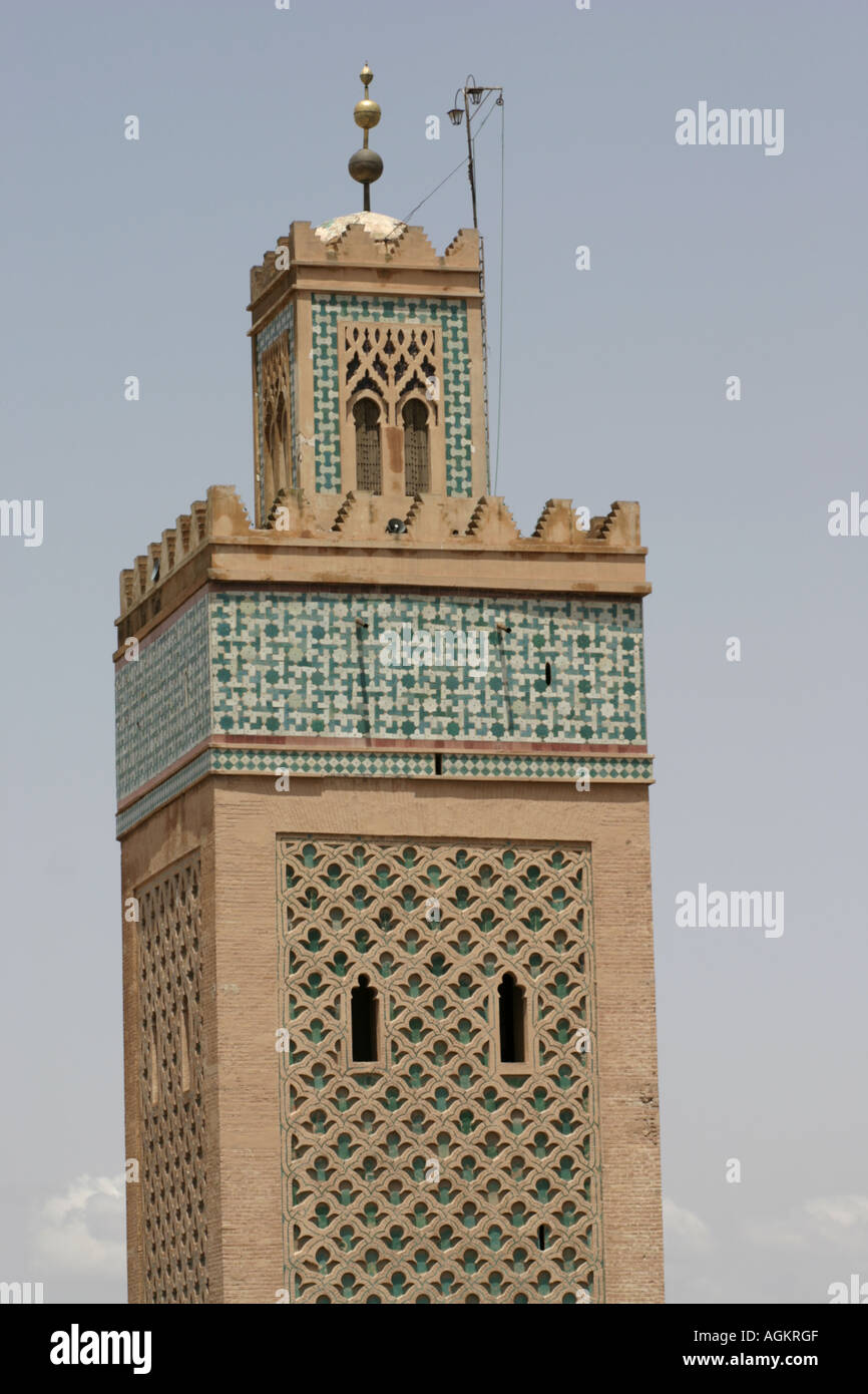 A minaret in Marrakech, Morocco Stock Photo - Alamy