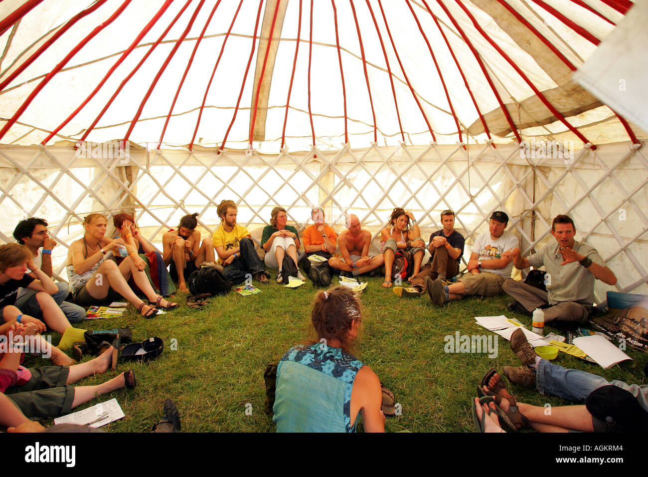 The Big Green Gathering festival near Cheddar in Somerset UK Stock ...
