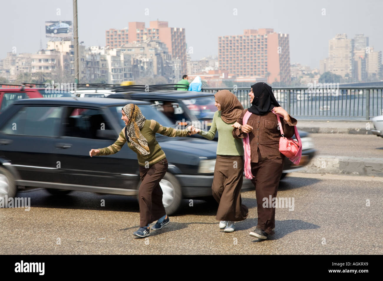 Egypt traffic road crossing hi-res stock photography and images - Alamy