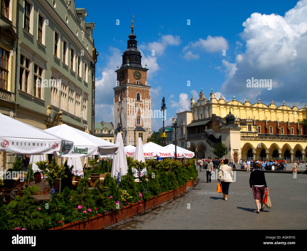 Old town krakow main square landmarks hi-res stock photography and ...