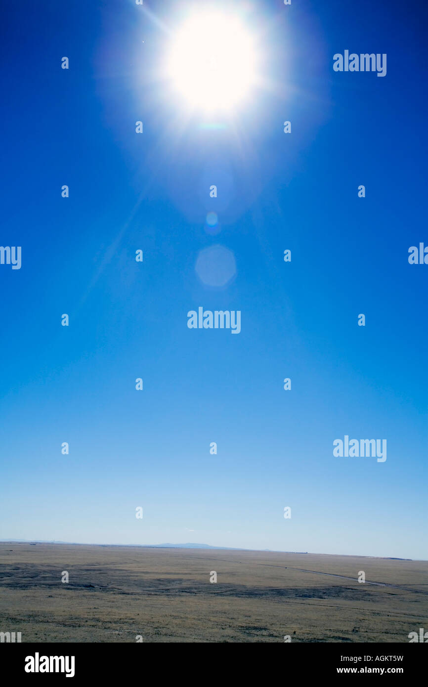 Bright Sun over a landscape Stock Photo - Alamy