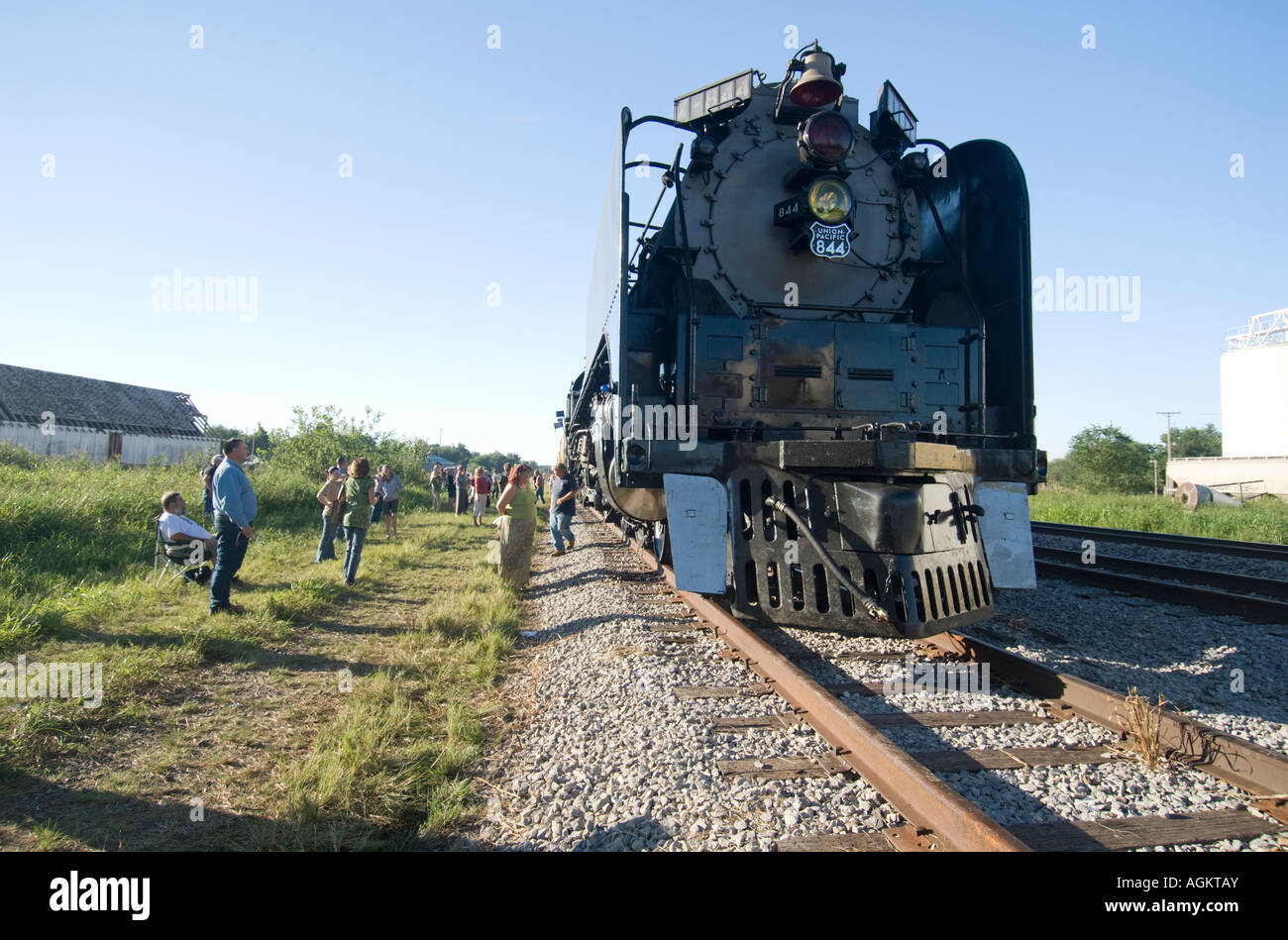 1044 Union Pacific Steam Engine and Boxcars on tour in Oklahoma, USA ...