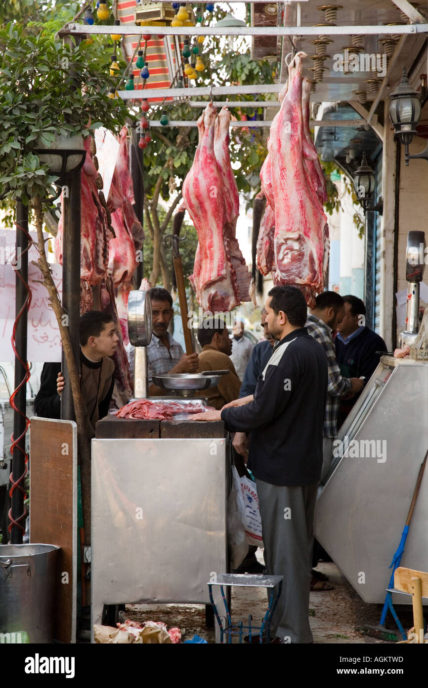 Butcher Shop Meat Seller Market Stall in Cairo Egypt Stock Photo - Alamy