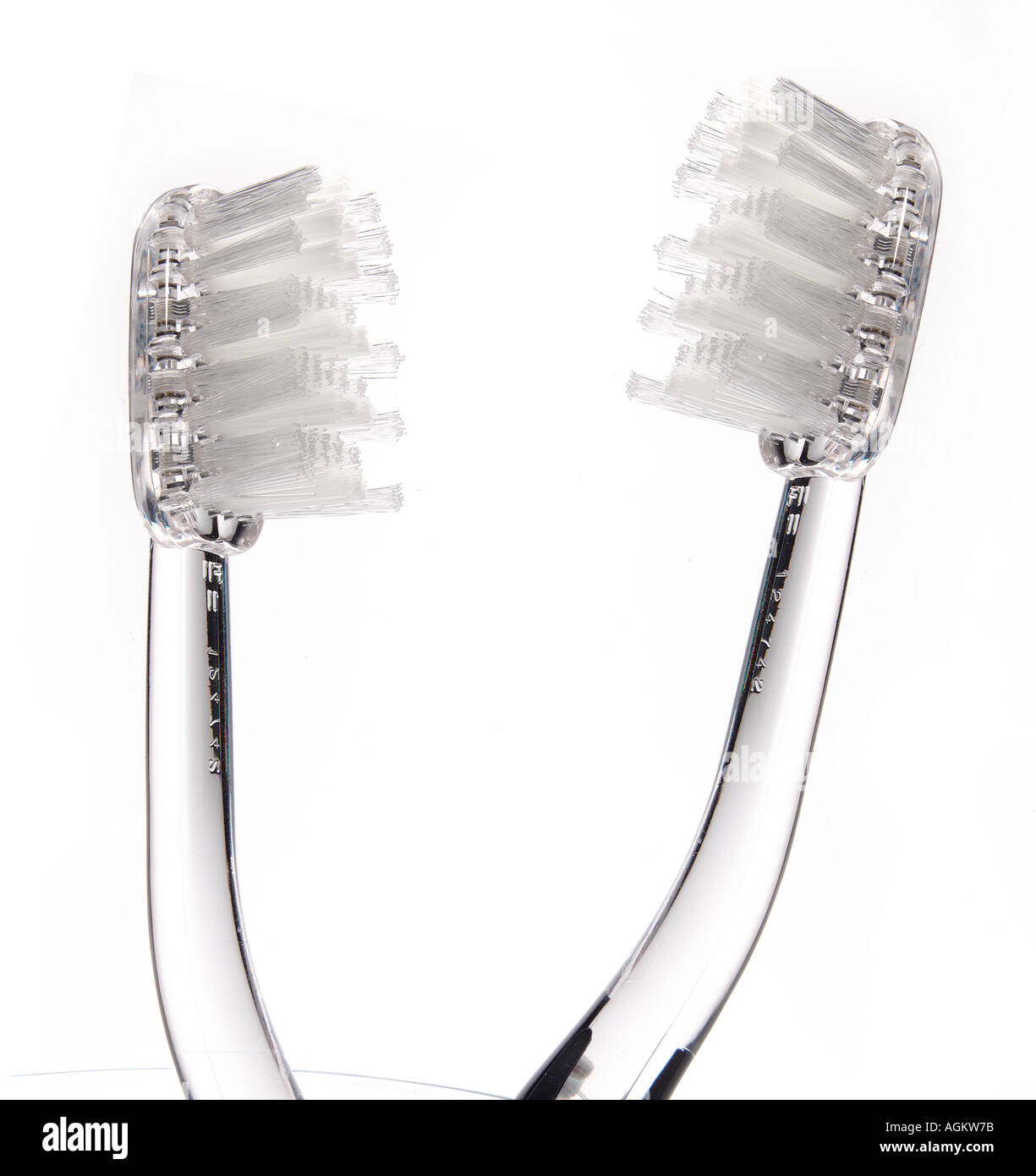 two toothbrushes with bristle details Stock Photo - Alamy