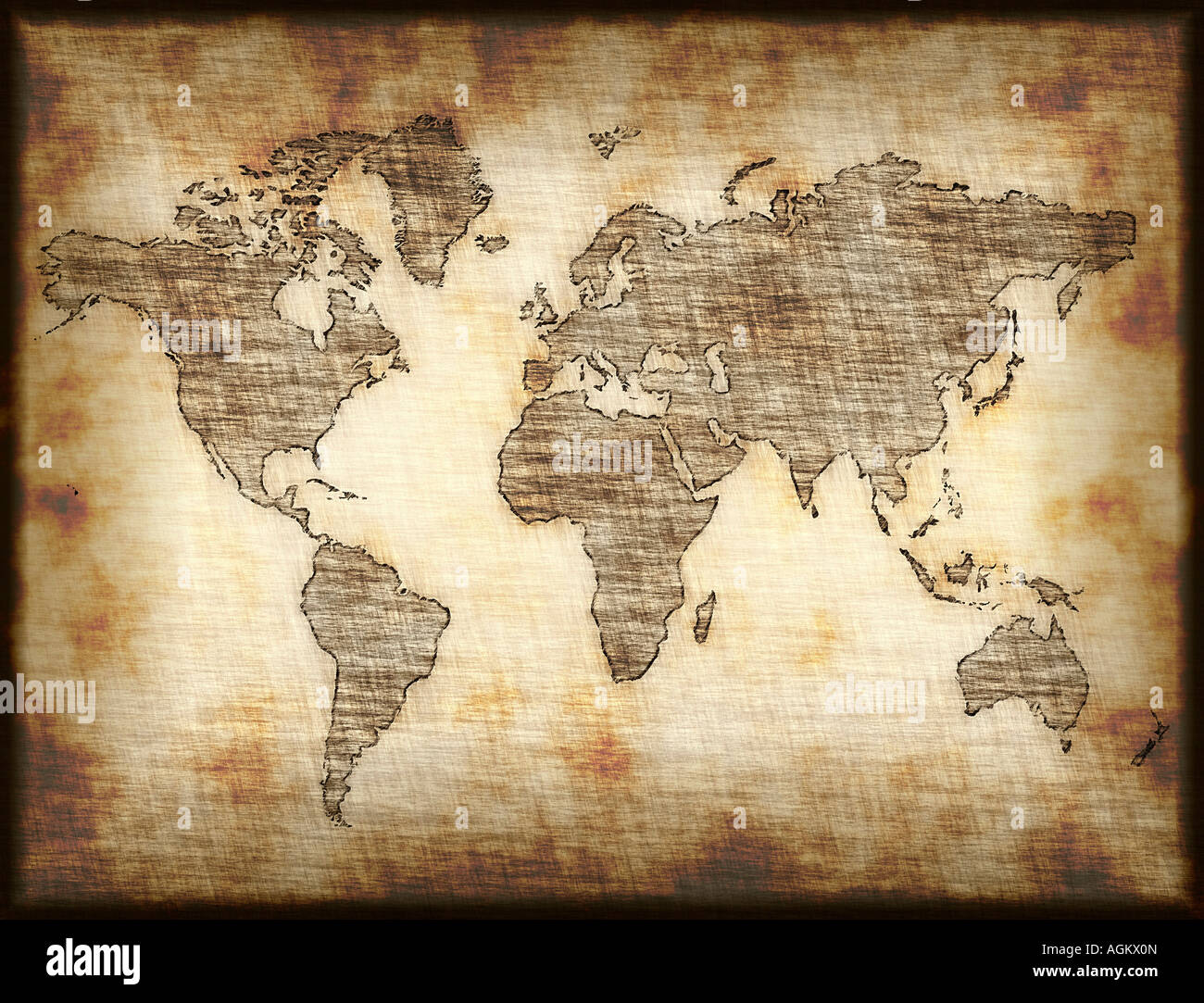 World map drawing hi-res stock photography and images - Alamy