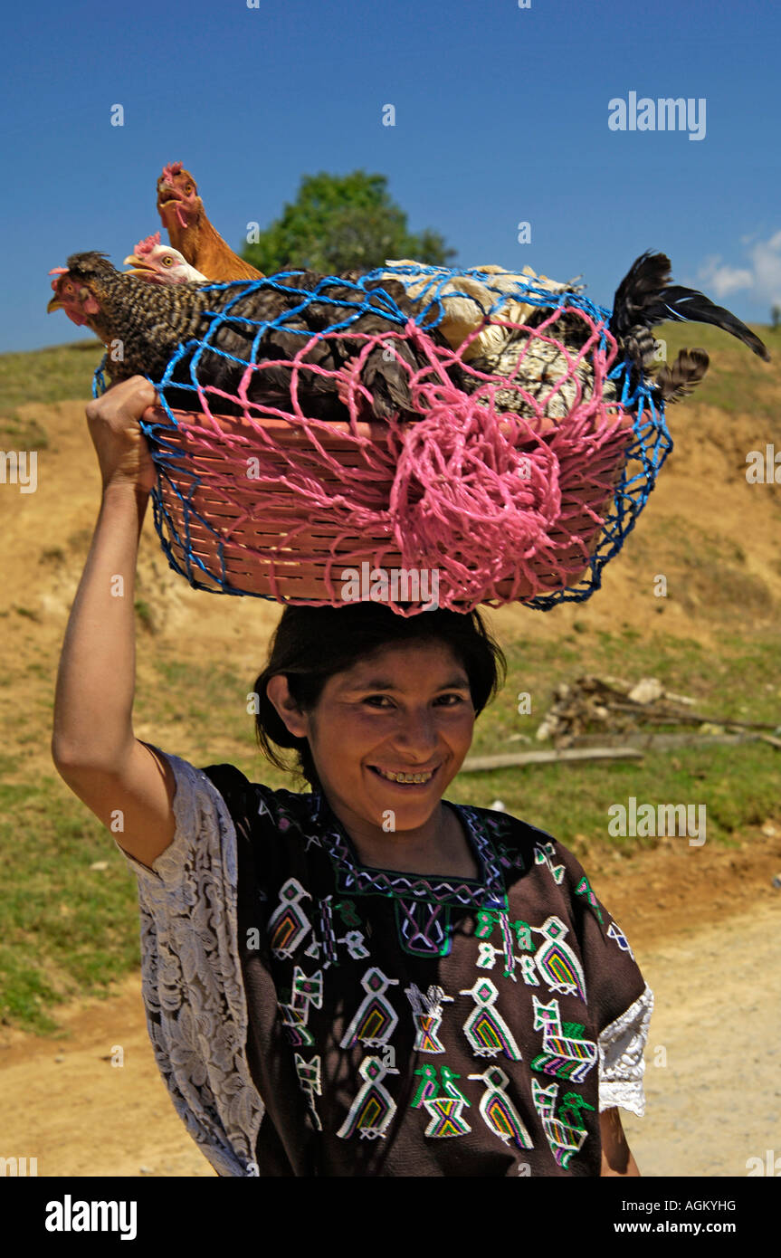 Woman basket on head guatemala hi-res stock photography and images - Alamy