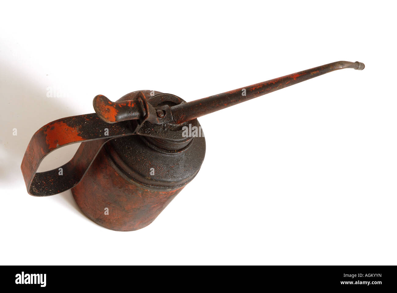 old rusty oil can Stock Photo - Alamy