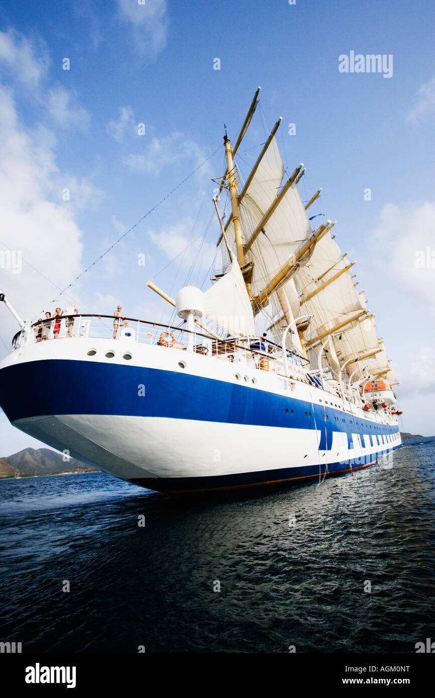 Sailing ship in the sea Stock Photo - Alamy