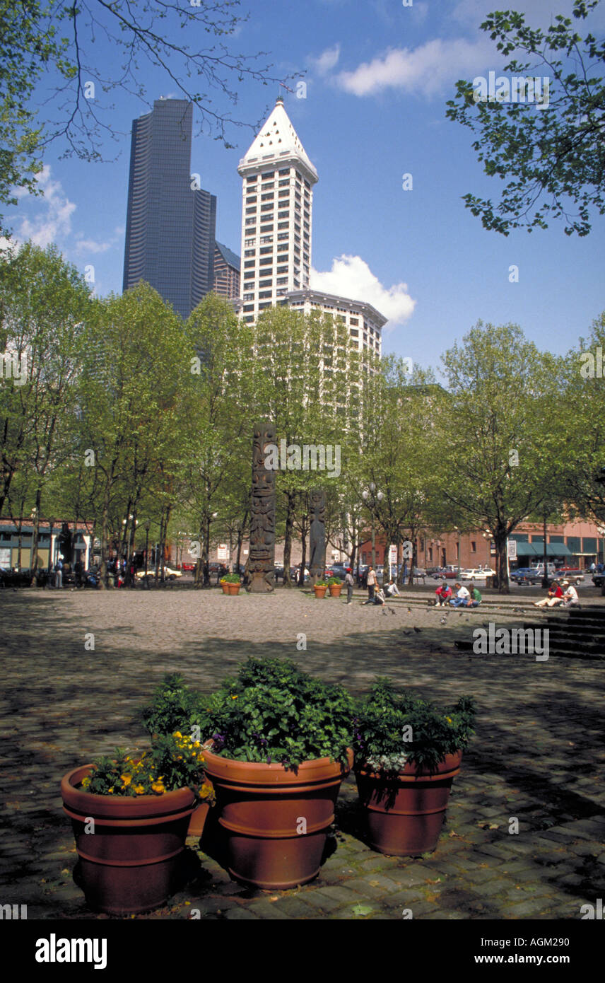 Pioneer square plaza hi-res stock photography and images - Alamy