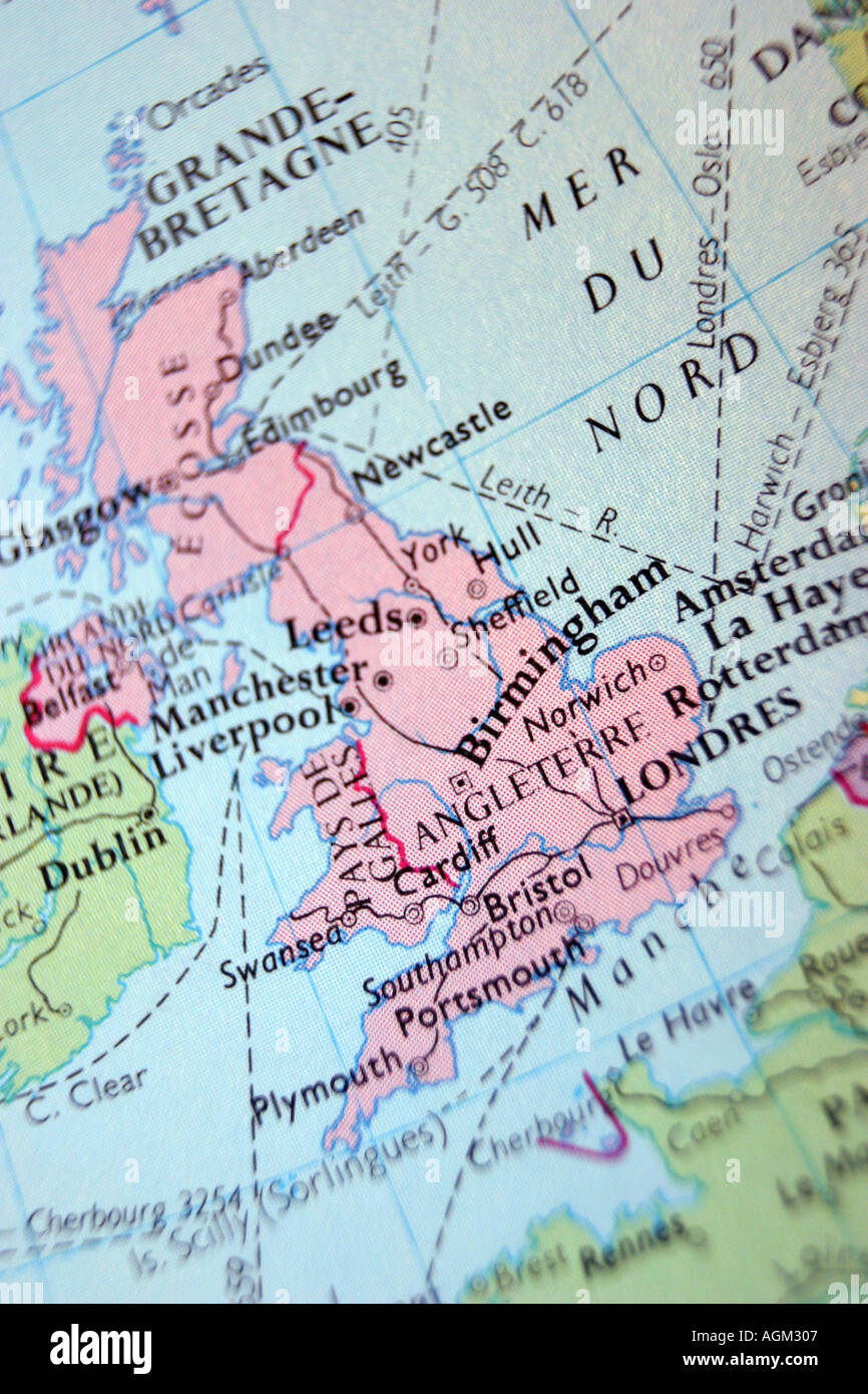 geographical map of great britain