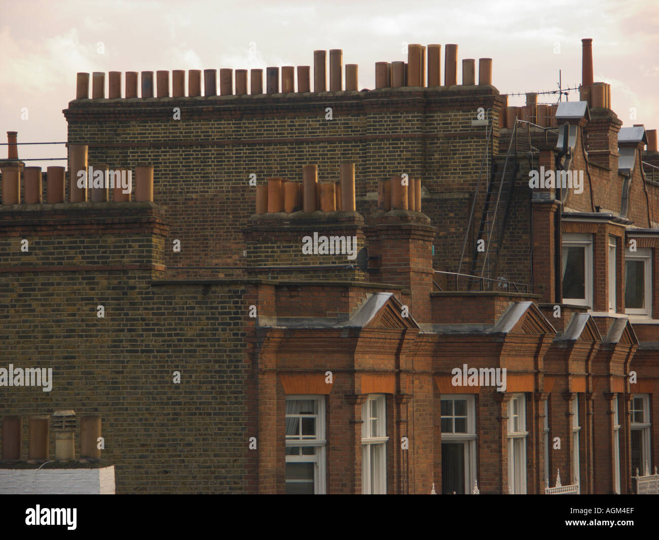 South Kensington Chimneys London England by Steven Dusk Stock Photo - Alamy