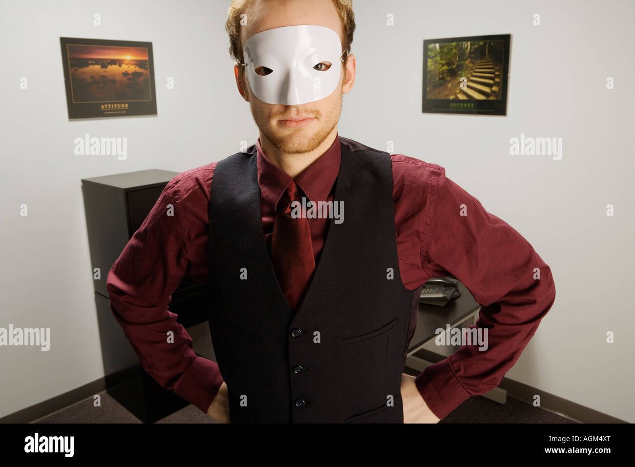 Man wearing a mask Stock Photo - Alamy