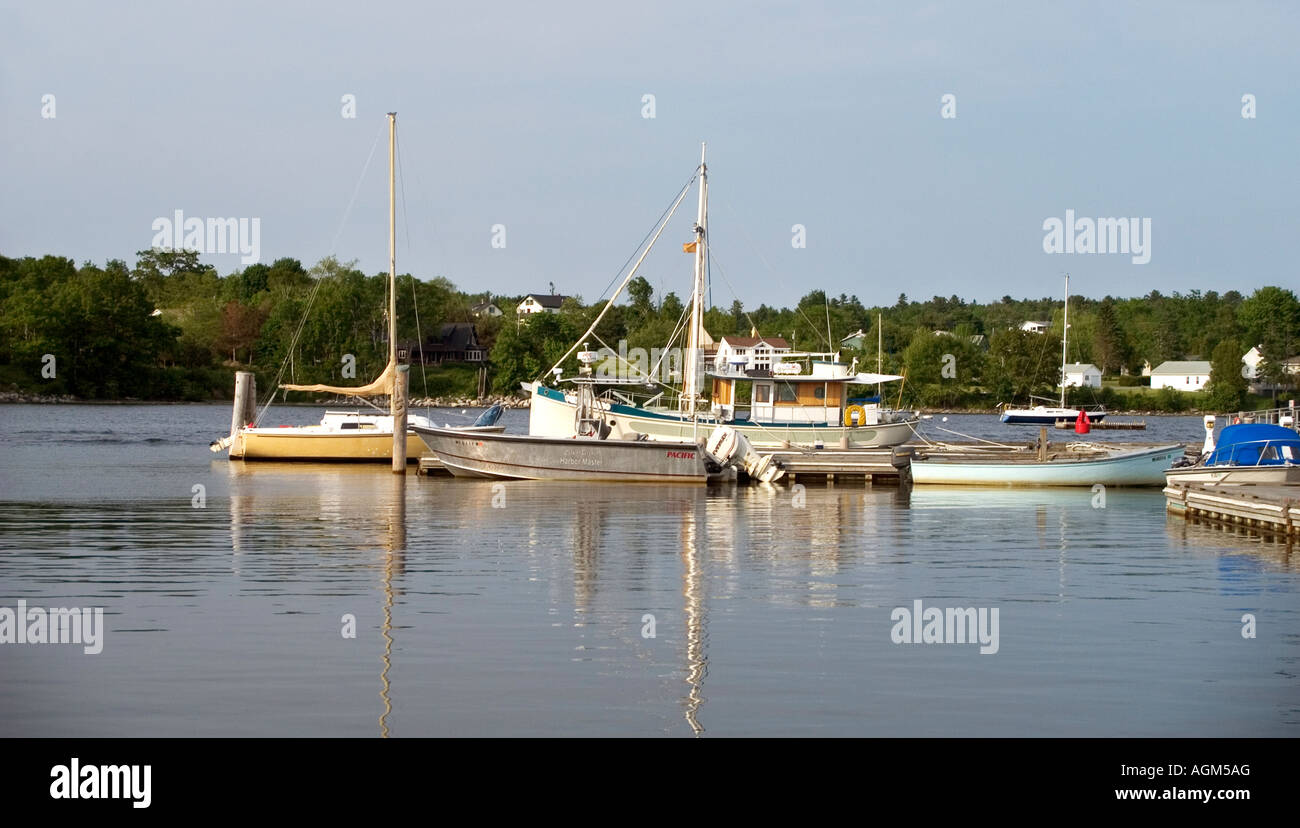 Belfast harbor, Maine, USA Stock Photo - Alamy
