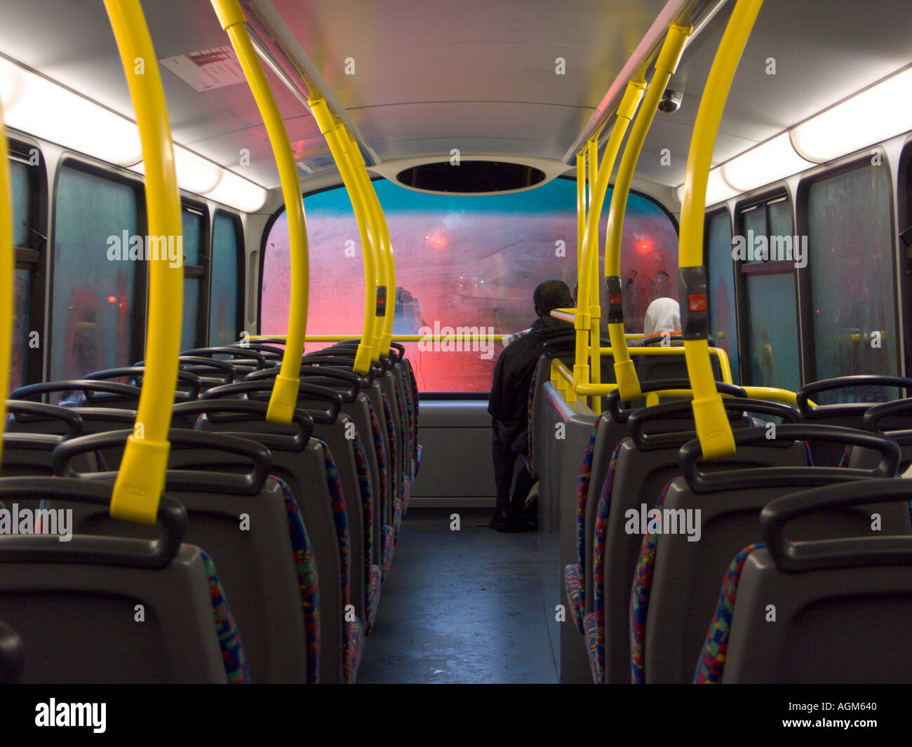 London Bus Red Light England by Steven Dusk Stock Photo - Alamy