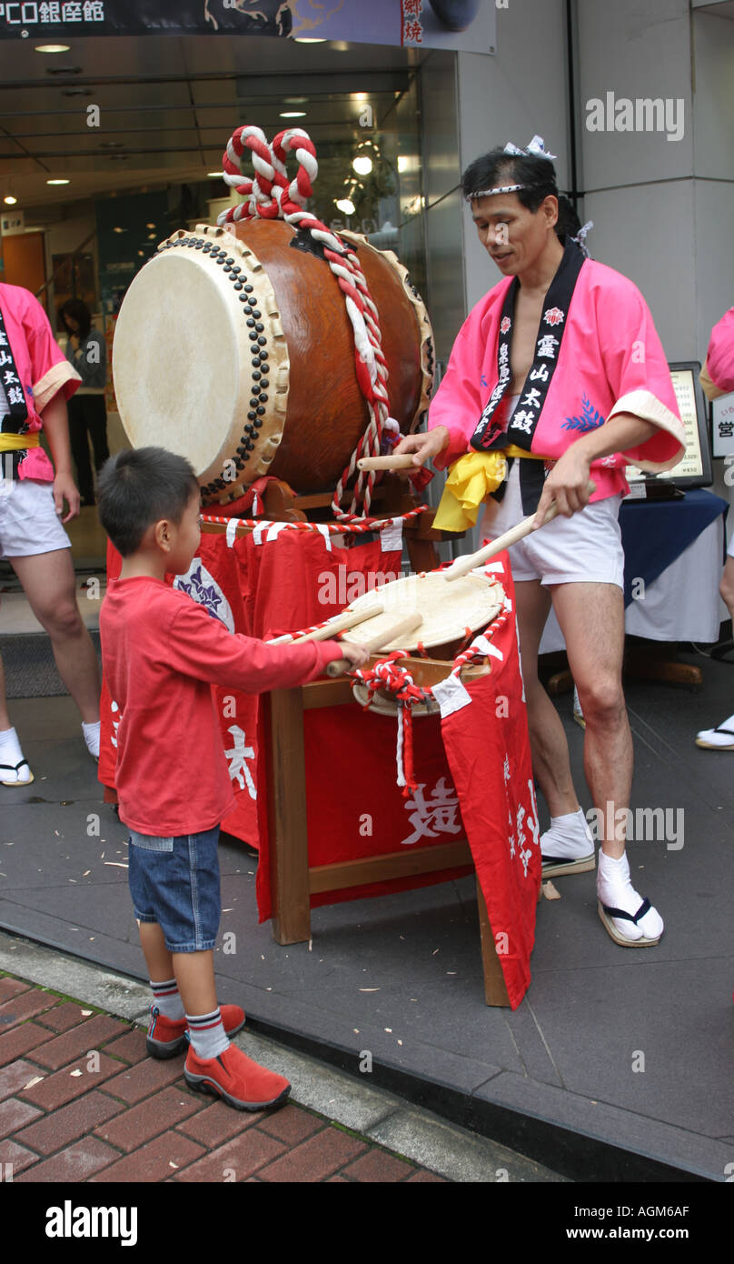 Ceremonial Drummers Tokyo Japan Stock Photo - Alamy