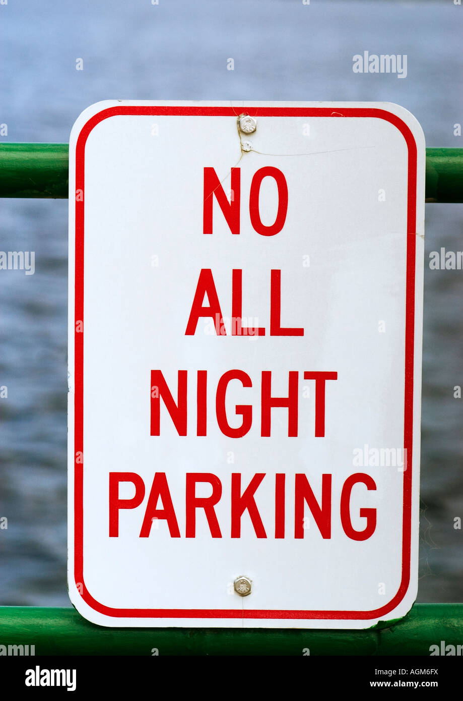 No all night parking sign Stock Photo - Alamy