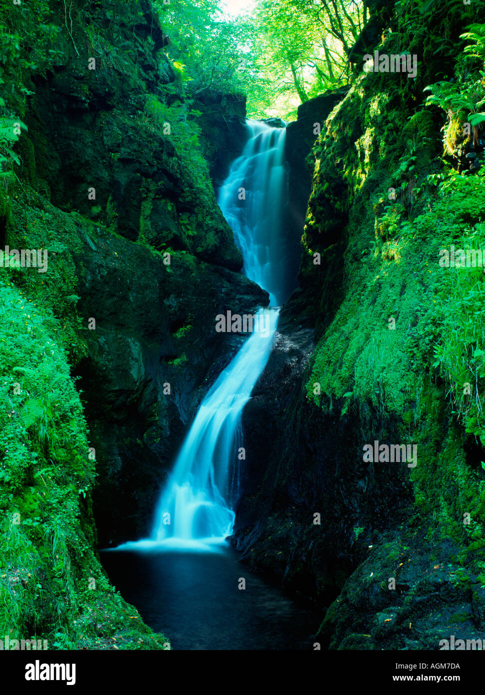 Waterfall, Glenariff forest Park, County Antrim, Northern Ireland, UK ...