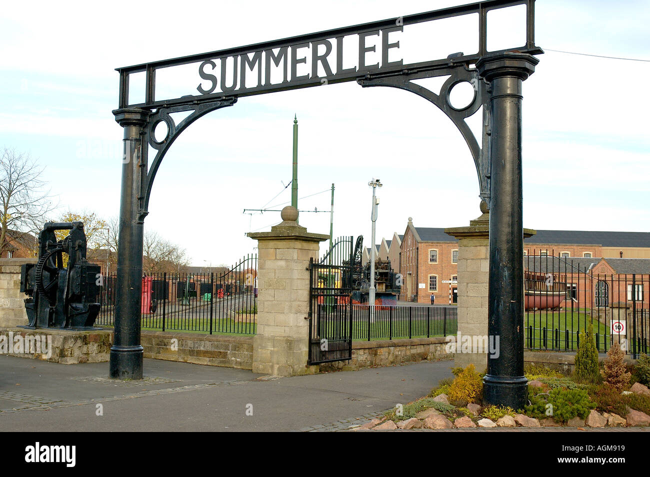 entrance to Summerlee Industrial Museum Coatbridge near Motherwell ...